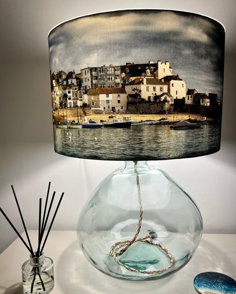 St Ives Blue Waterfront Lampshade - GullzRLoud